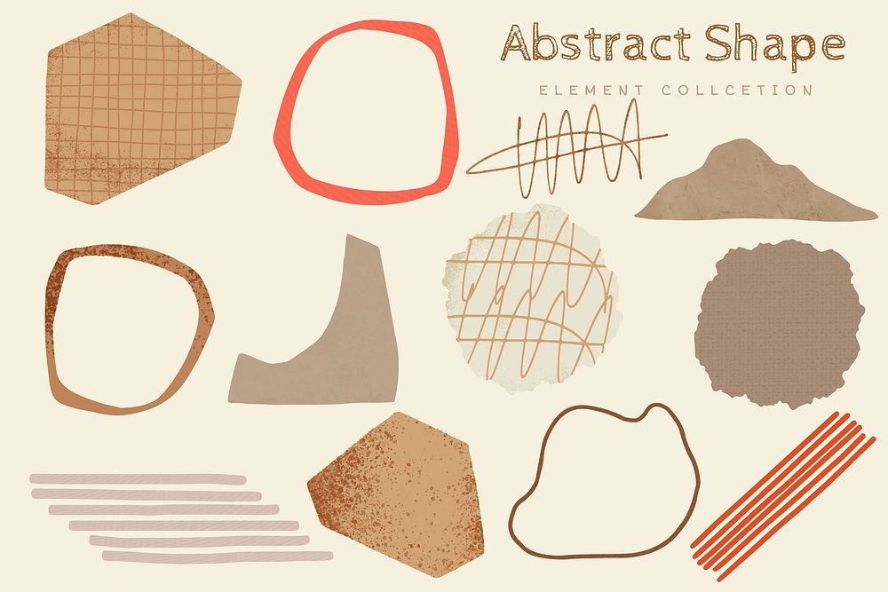 Abstract shape design element set | Free Photo - rawpixel
