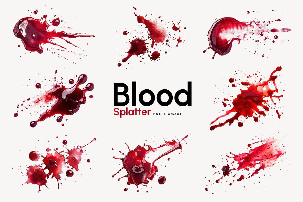 Blood splatter design element set | Free Photo - rawpixel