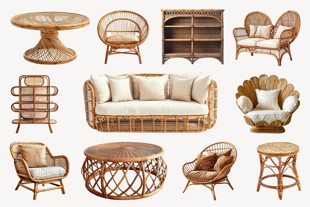 Modern rattan furniture design element | Free Photo - rawpixel