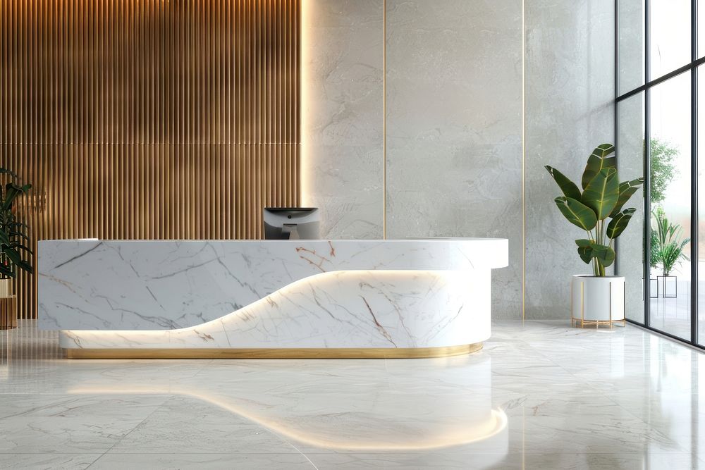 Modern luxury reception area design | Premium Photo - rawpixel