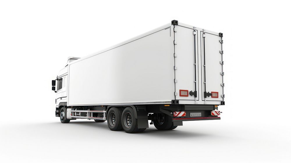 White delivery truck rear view | Free Photo - rawpixel