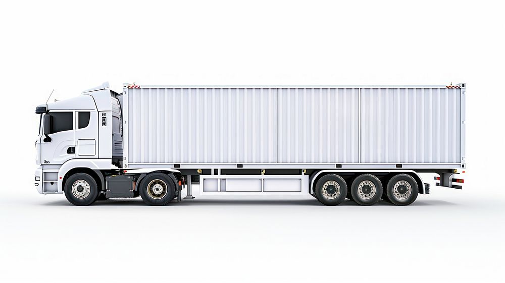 White container truck side view | Free Photo - rawpixel