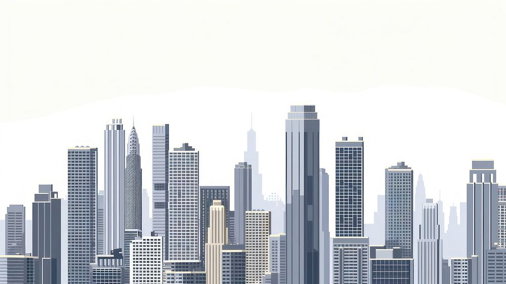 Skyscrapers cityscape architecture illustration. | Free Photo ...