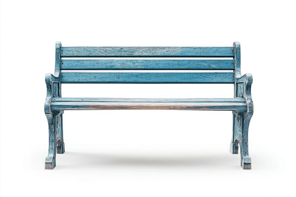 Vintage blue wooden bench | Free Photo - rawpixel