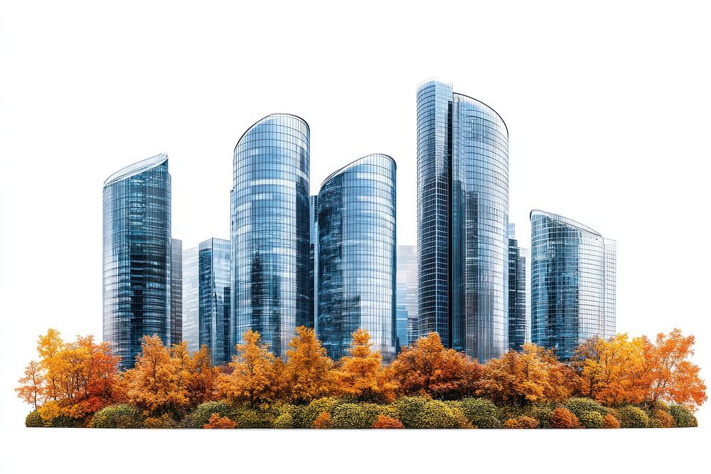 Realistic modern cityscape architecture skyscrapers | Free Photo - rawpixel