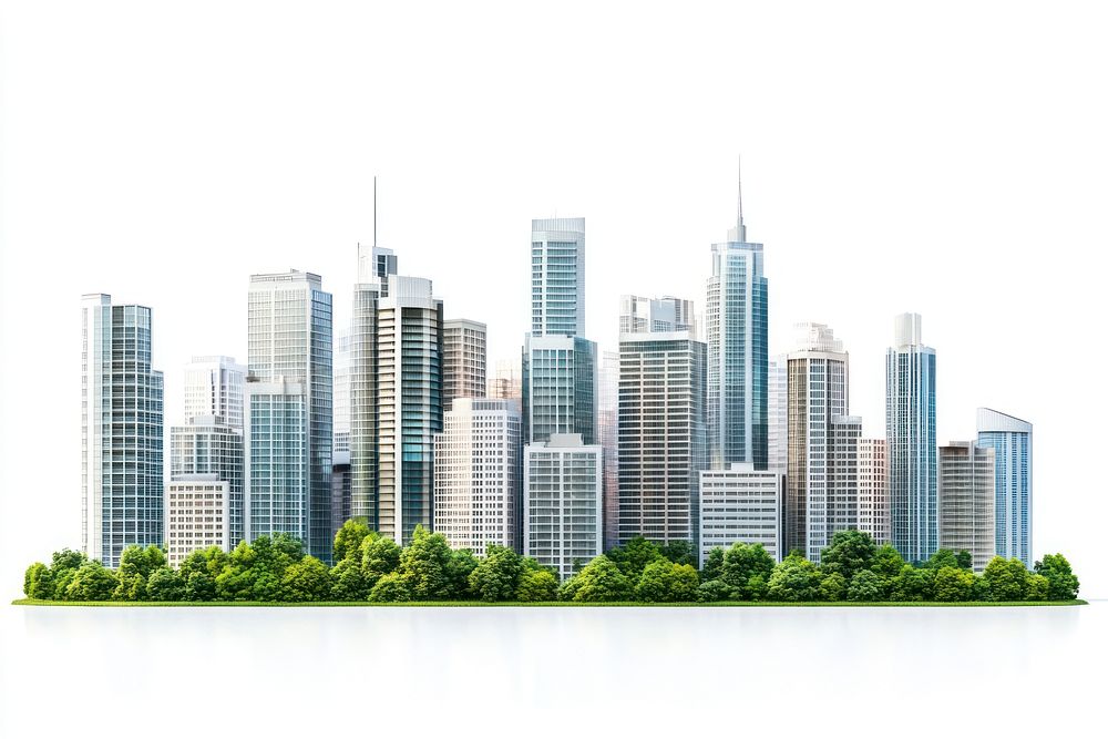 Realistic modern cityscape architecture skyscrapers | Free Photo - rawpixel