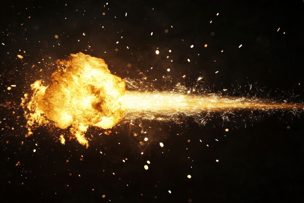 Explosive fireball with glowing sparks | Free Photo - rawpixel