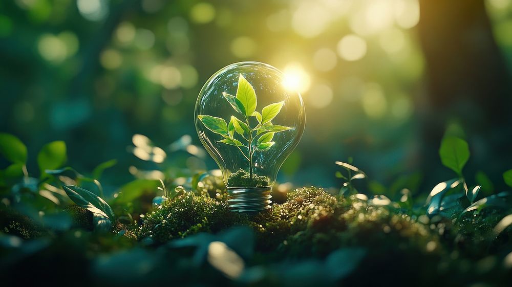 Sprout light bulb green lightbulb | Free Photo - rawpixel