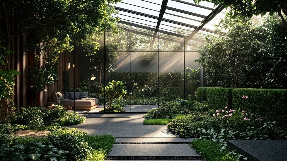 Real modern indoor garden indoors | Free Photo - rawpixel