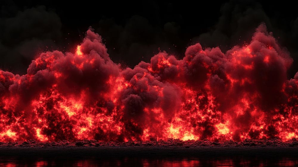 Intense fiery red explosion | Free Photo - rawpixel