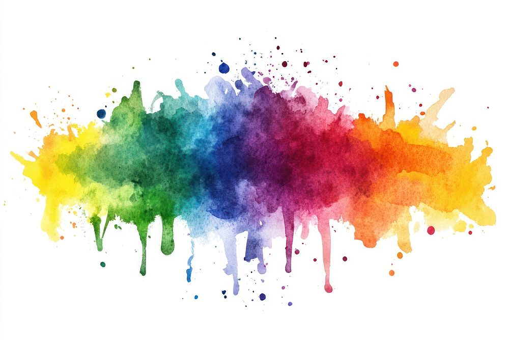 Vibrant watercolor splash art | Free Photo Illustration - rawpixel