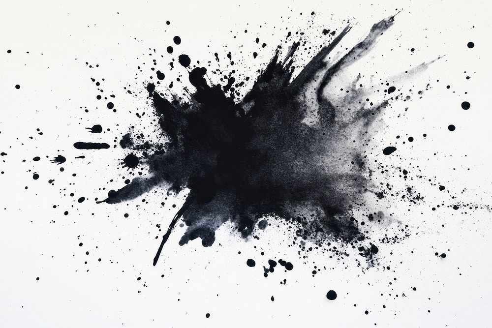 Abstract black ink splatter art | Free Photo Illustration - rawpixel