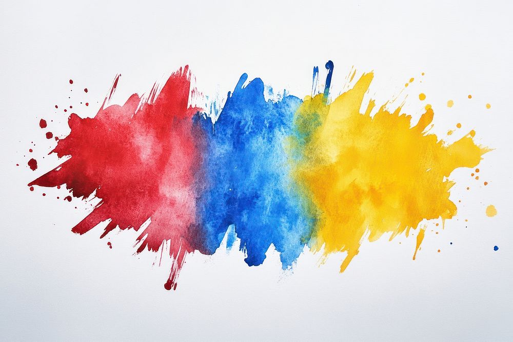 Vibrant watercolor paint splash art | Free Photo Illustration - rawpixel