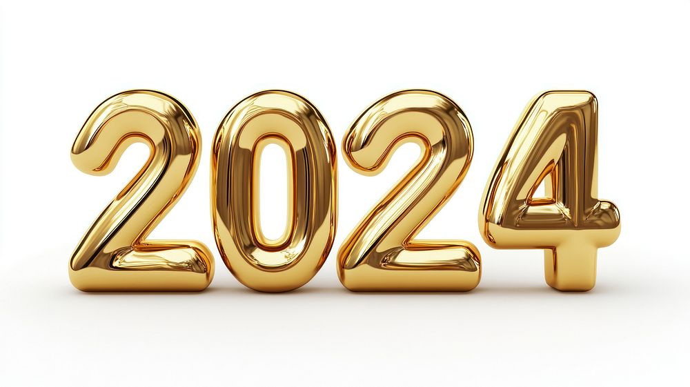 Golden 2024 numbers illustration | Free Photo Illustration - rawpixel
