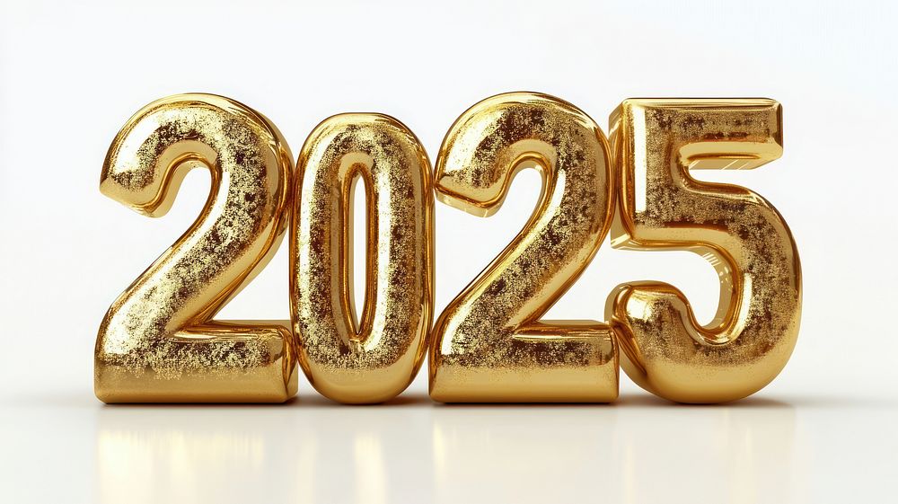 Golden 2025 celebration illustration | Free Photo Illustration - rawpixel