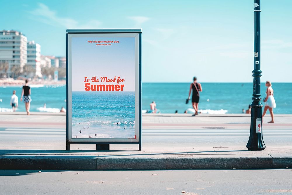 Beach summer vacation ad sign | Free Photo - rawpixel