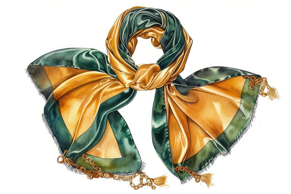 Elegant silk scarf illustration | Free Photo Illustration - rawpixel