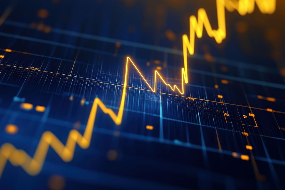 Dynamic financial market data visualization | Free Photo Illustration ...