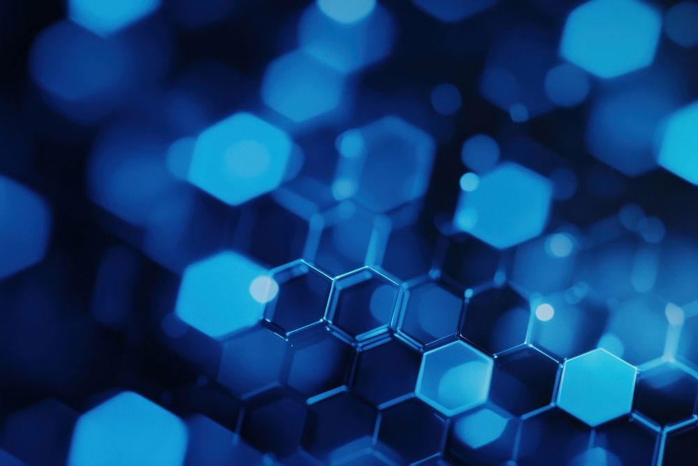 Abstract blue hexagonal pattern | Free Photo - rawpixel