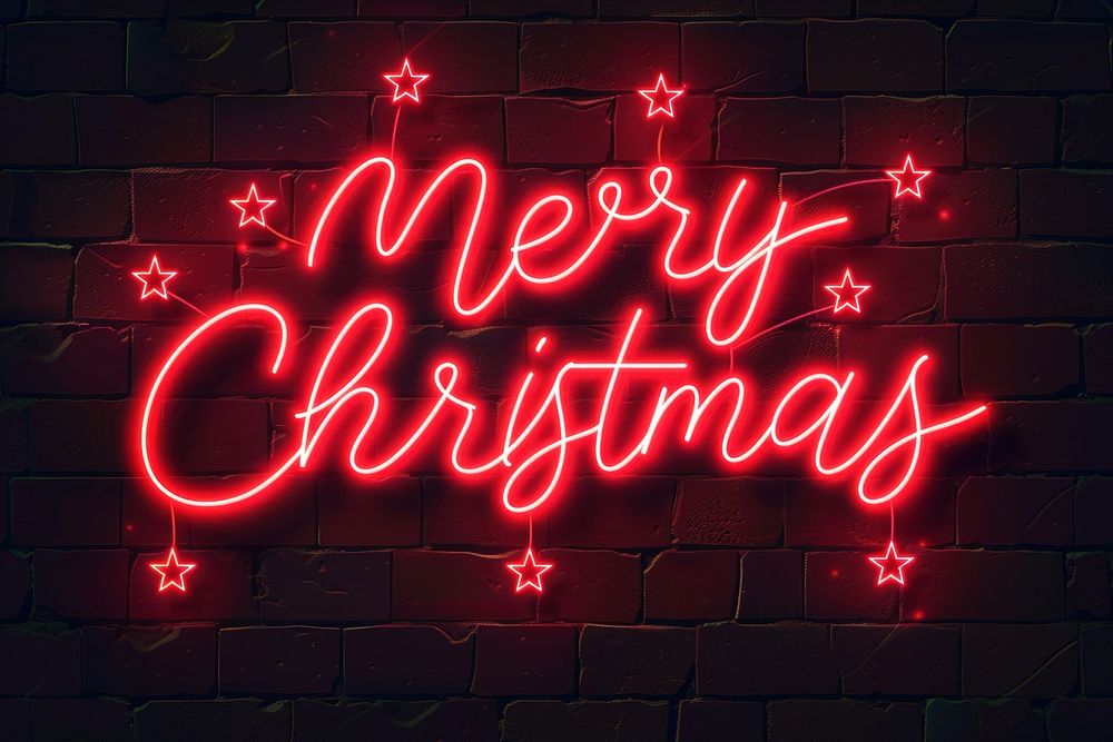 Neon Merry Christmas sign | Free Photo Illustration - rawpixel