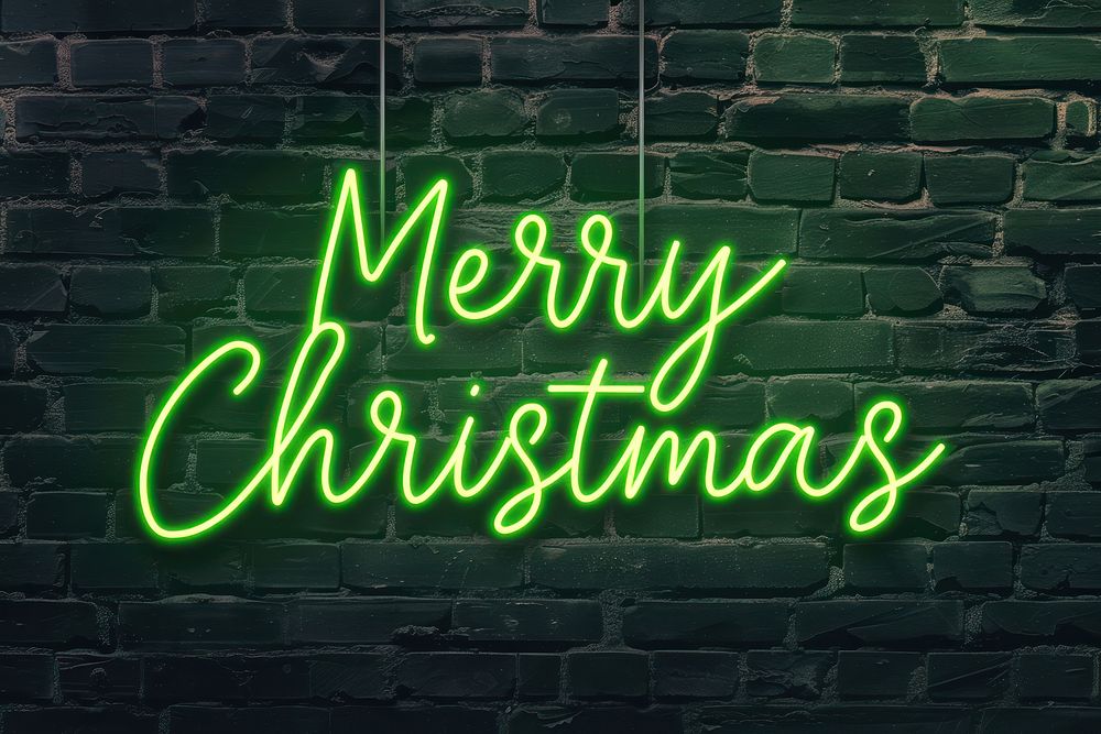 Neon Merry Christmas sign | Free Photo Illustration - rawpixel