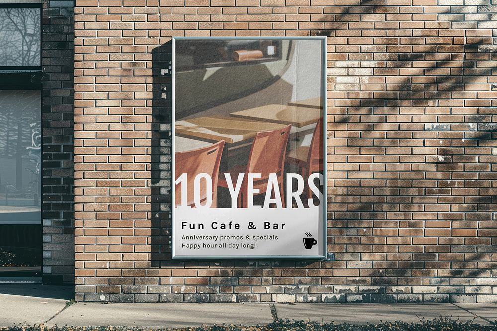 Cafe anniversary celebration poster | Premium Photo - rawpixel