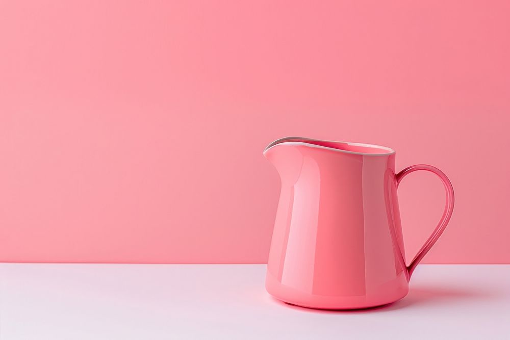 Pink pitcher against pastel background | Free Photo - rawpixel