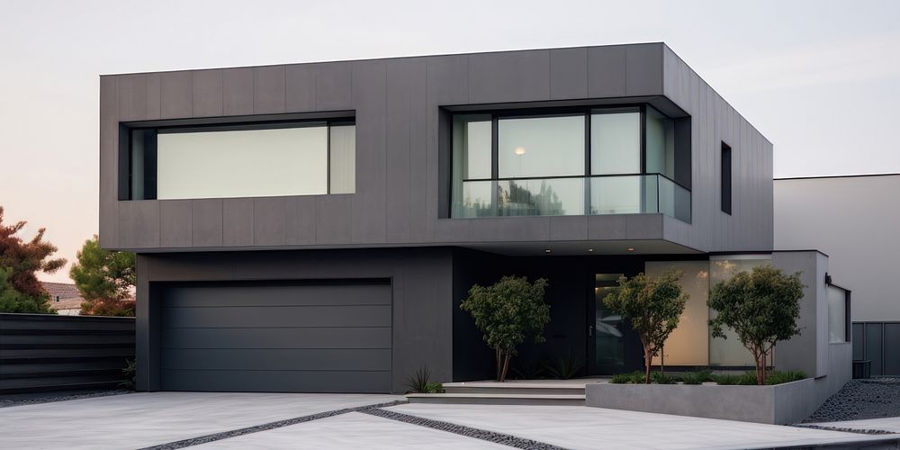 Modern minimalist two-story house | Free Photo - rawpixel