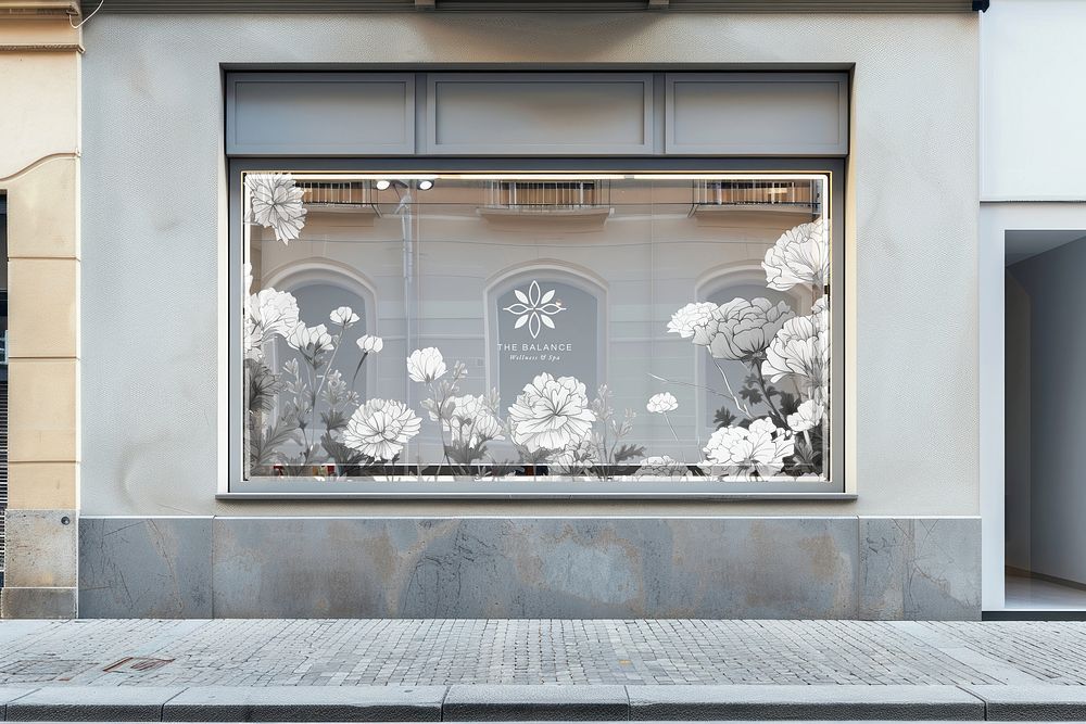 Elegant floral storefront window display | Free Photo - rawpixel