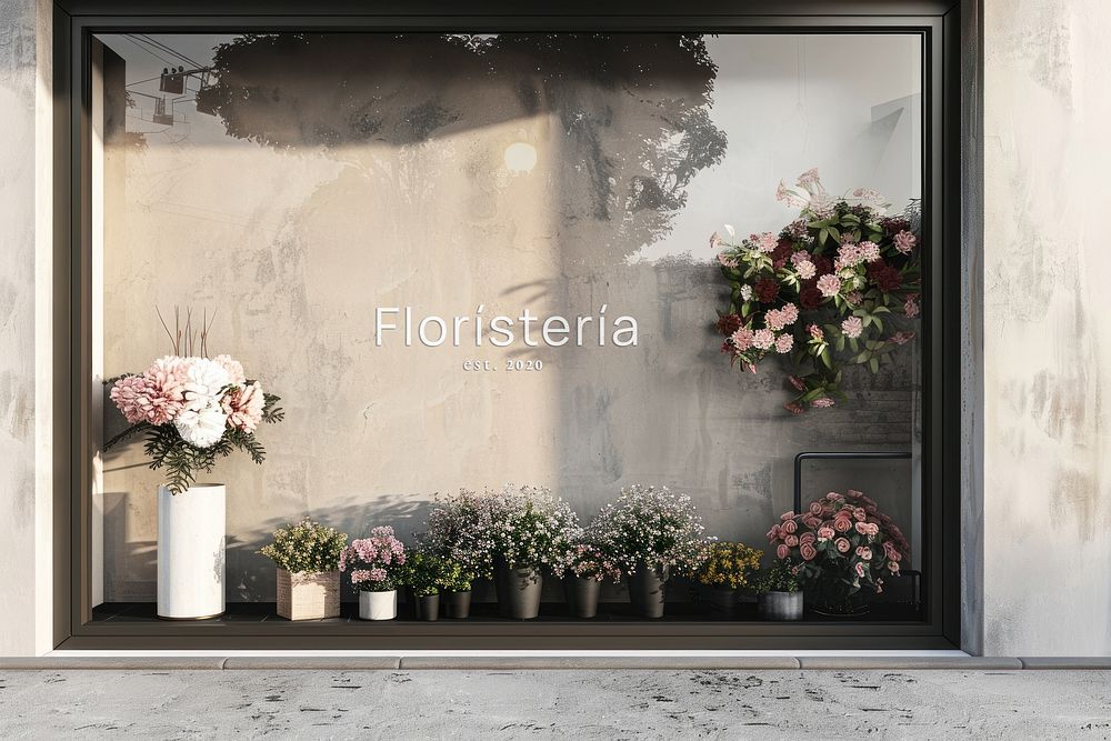 Elegant florist shop window display | Free Photo - rawpixel