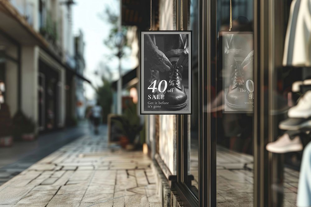 Shoe sale sign on storefront | Free Photo - rawpixel