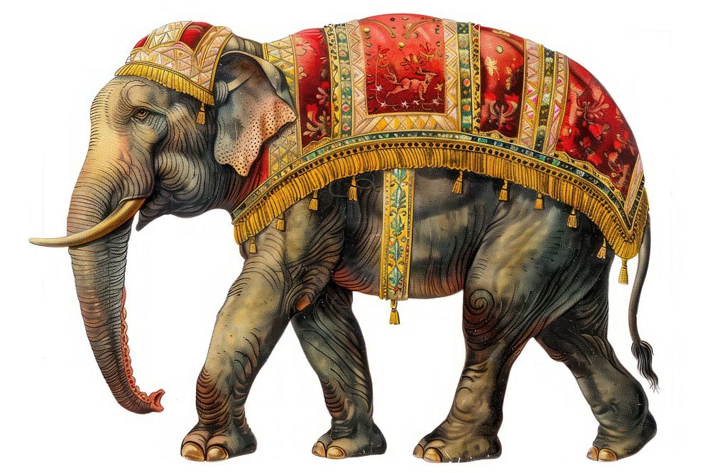Decorative elephant traditional vibrant illustration | Premium Photo ...