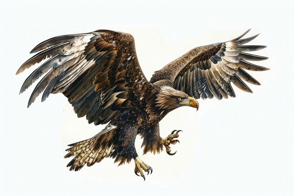Majestic eagle soaring illustration | Free Photo Illustration - rawpixel