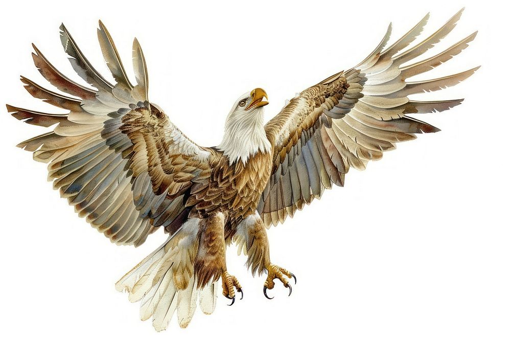 Majestic eagle soaring illustration | Free Photo Illustration - rawpixel