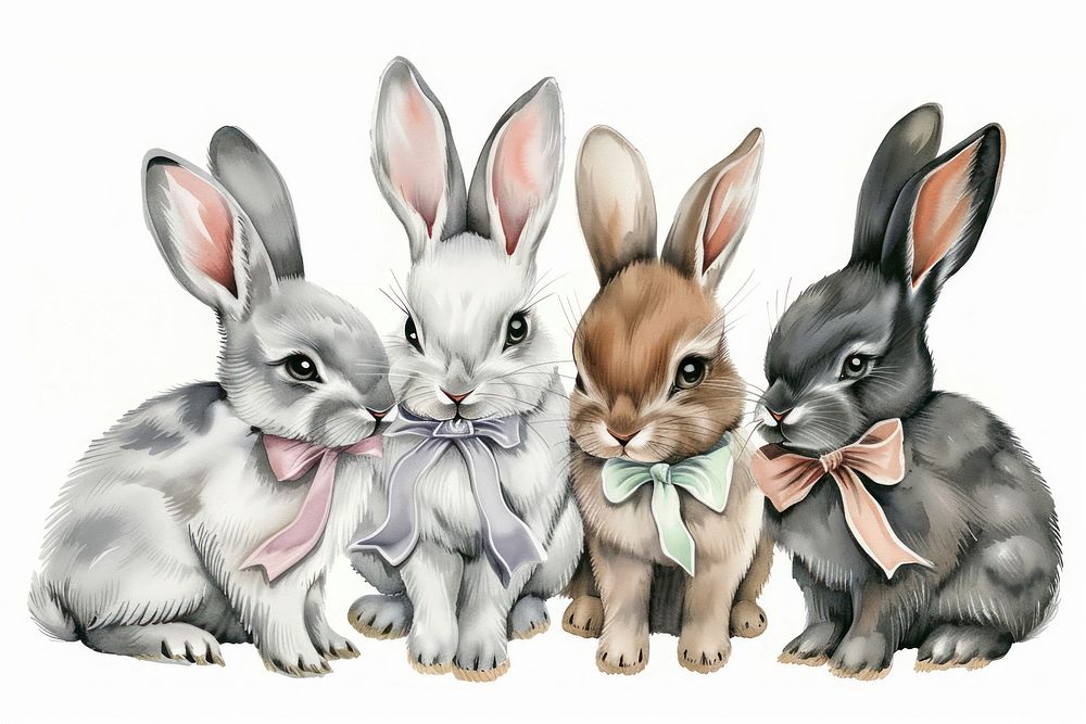 Bunny family bunnies illustration illustrated. | Free Photo ...