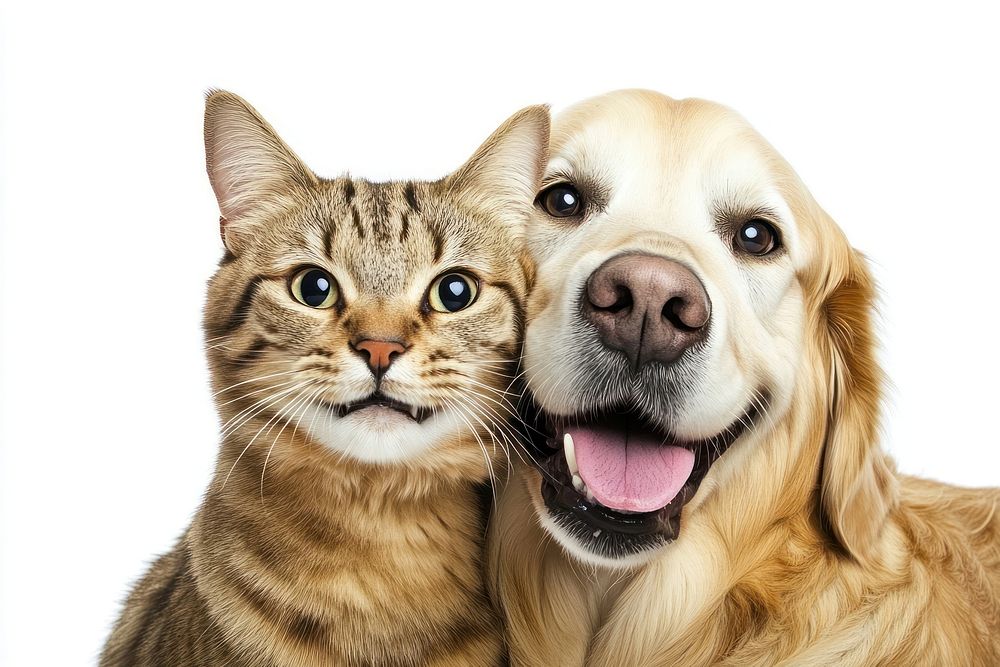 Happy cat dog friends together | Free Photo - rawpixel