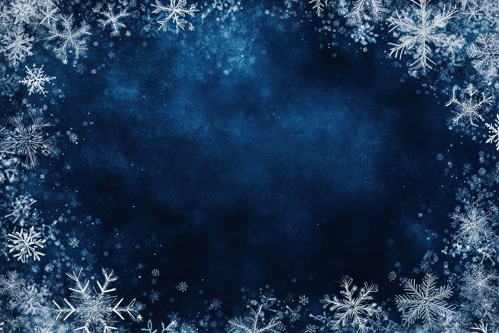 Snowflakes border background winter blue. | Free Photo - rawpixel