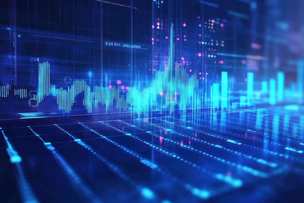 Digital background chart blue visualization. | Free Photo - rawpixel
