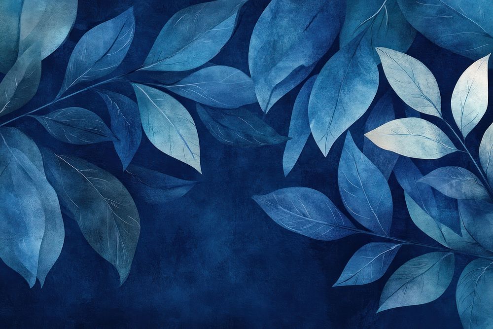 Large abstract blue leaves plant. | Free Photo Illustration - rawpixel