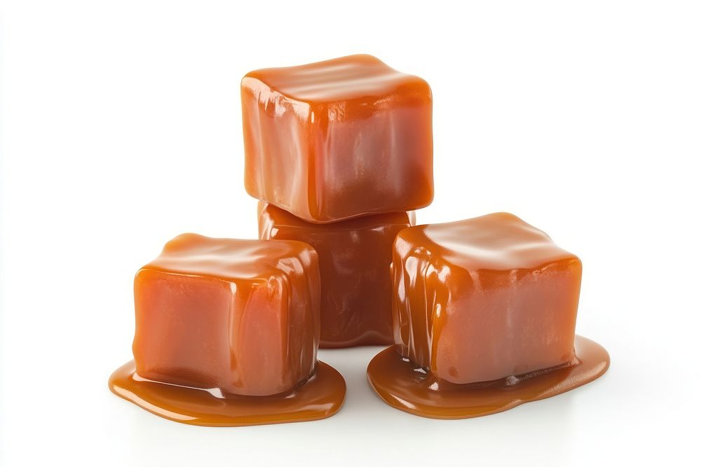 Three caramel cubes stacked and | Free Photo - rawpixel