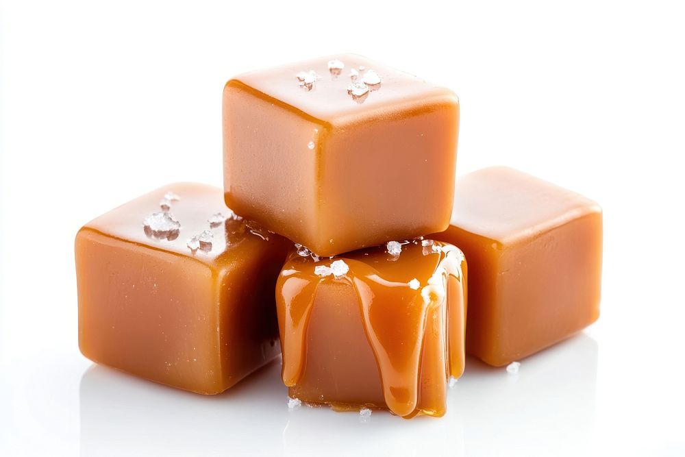 Three caramel cubes stacked and | Free Photo - rawpixel