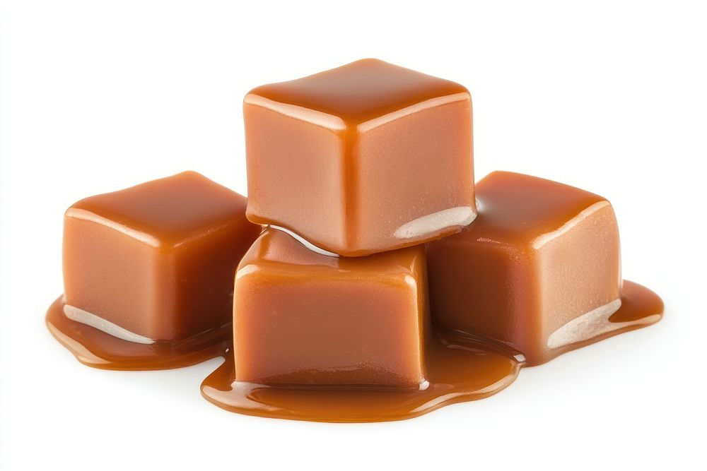 Three caramel cubes stacked and | Free Photo - rawpixel