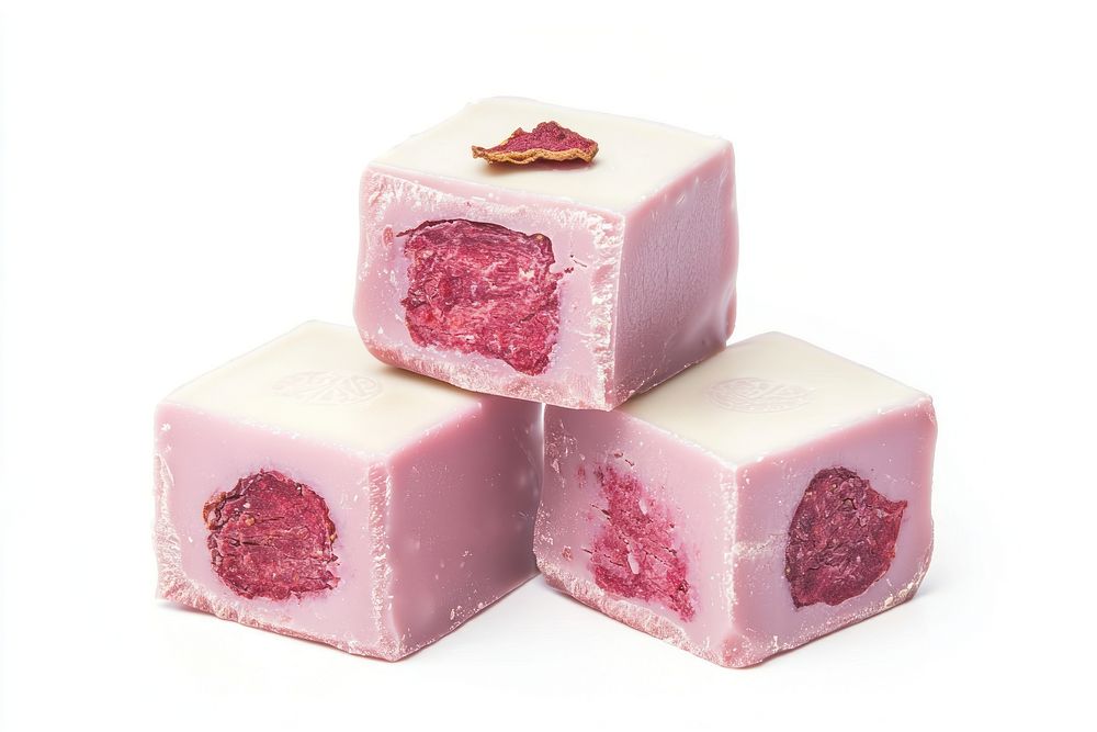 Three pink white chocolate fudge | Free Photo - rawpixel