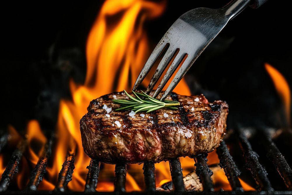 ribeye steak grill fire flame | Free Photo - rawpixel