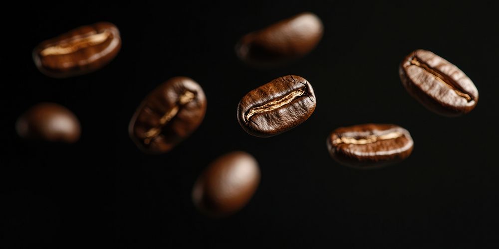Coffee beans flying air coffee | Free Photo - rawpixel