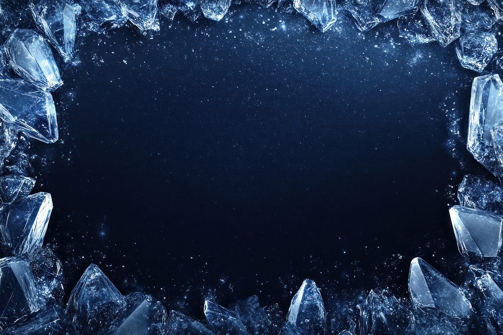 Icy frosted crystal border crystals | Free Photo - rawpixel