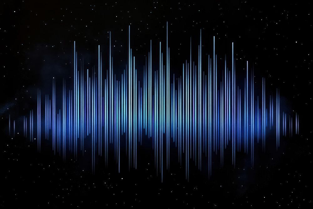 Audio frequency background space blue. | Free Photo Illustration - rawpixel