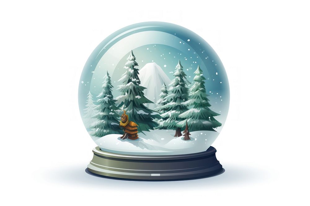 Enchanting winter snow globe scene | Free Photo Illustration - rawpixel