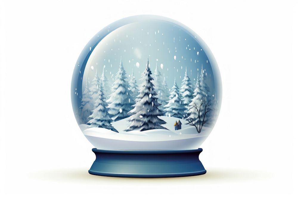 Winter snow globe scene illustration | Free Photo Illustration - rawpixel