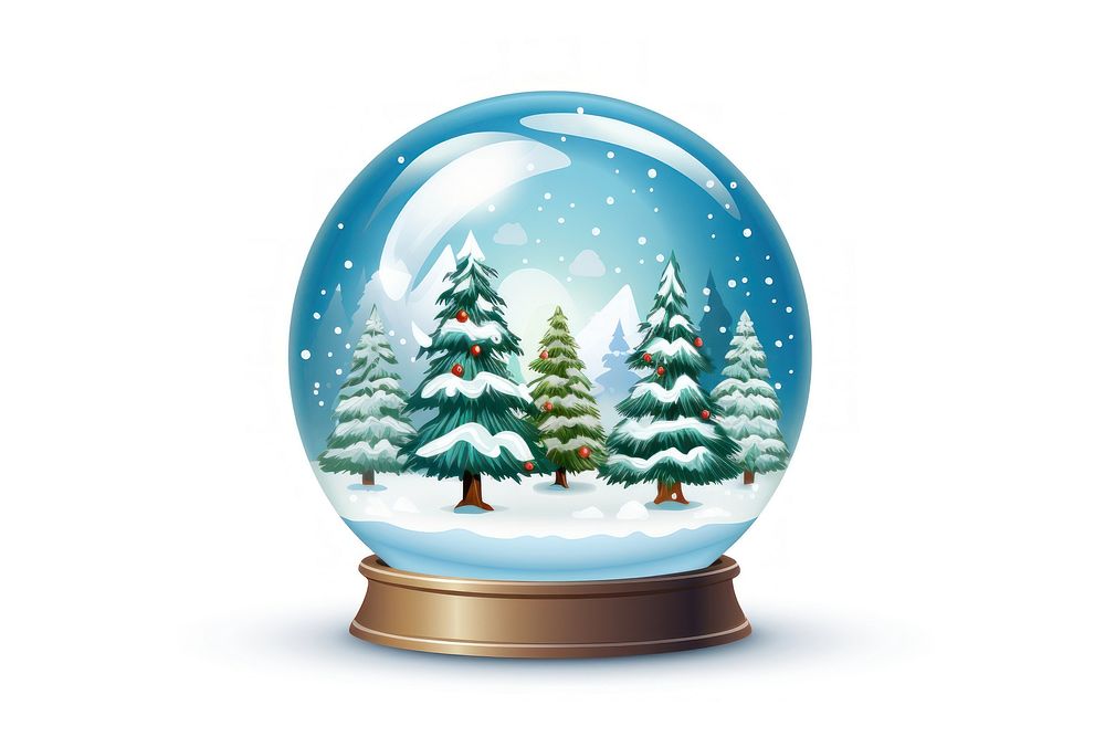 Winter snow globe scene illustration | Free Photo Illustration - rawpixel